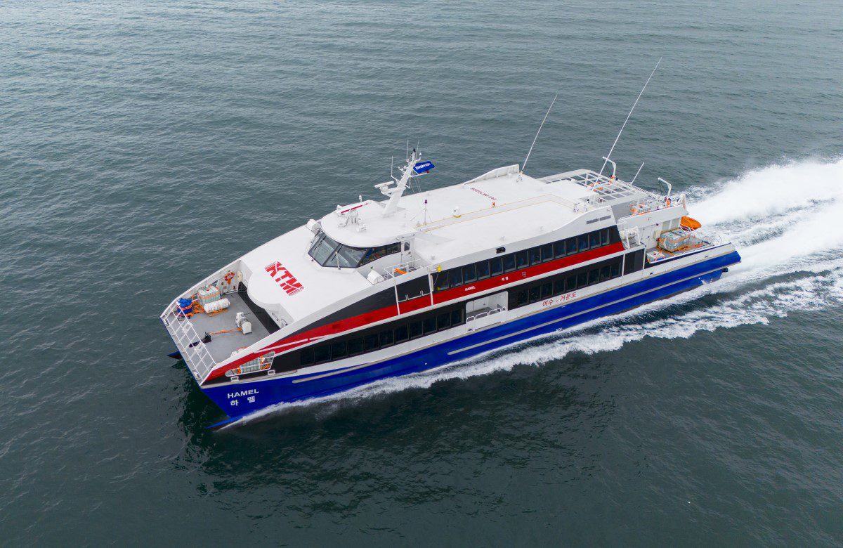 KT Marine welcomes Damen Fast Ferry to South Korea | Ships Monthly