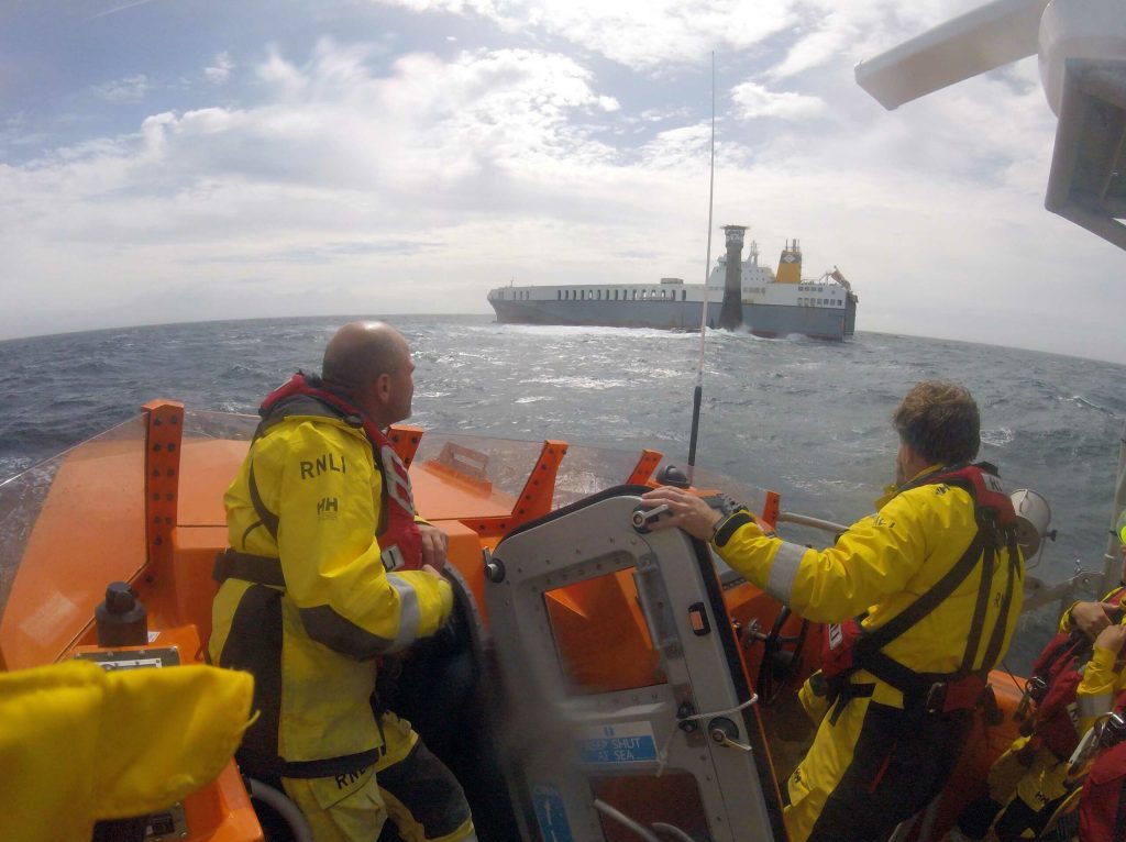Four RNLI lifeboats launch to 195m disabled cargo vessel off Land’s End ...