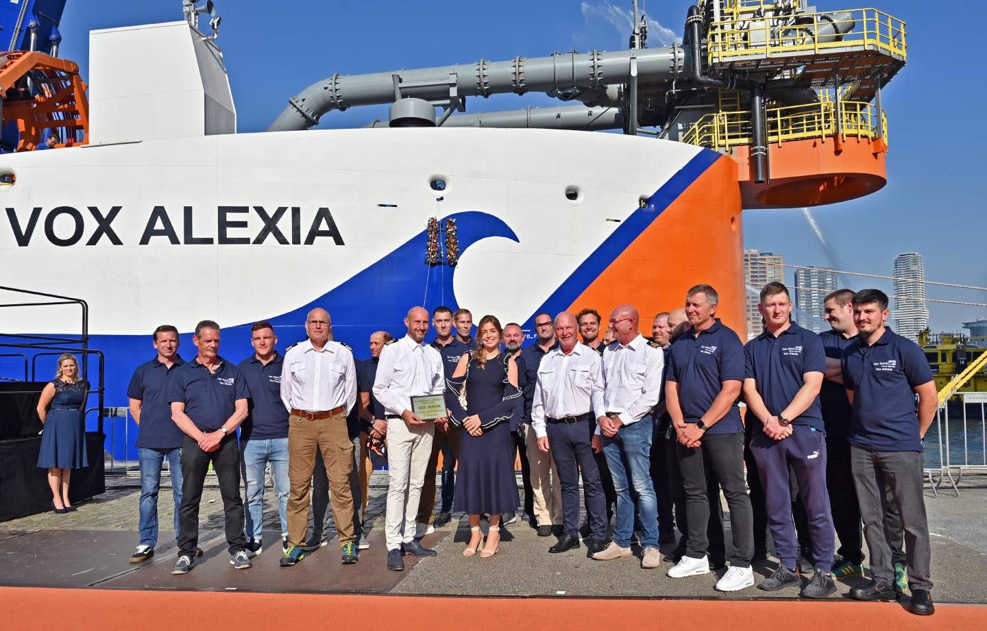 Van Oord’s new hopper dredger Vox Alexia christened | Ships Monthly